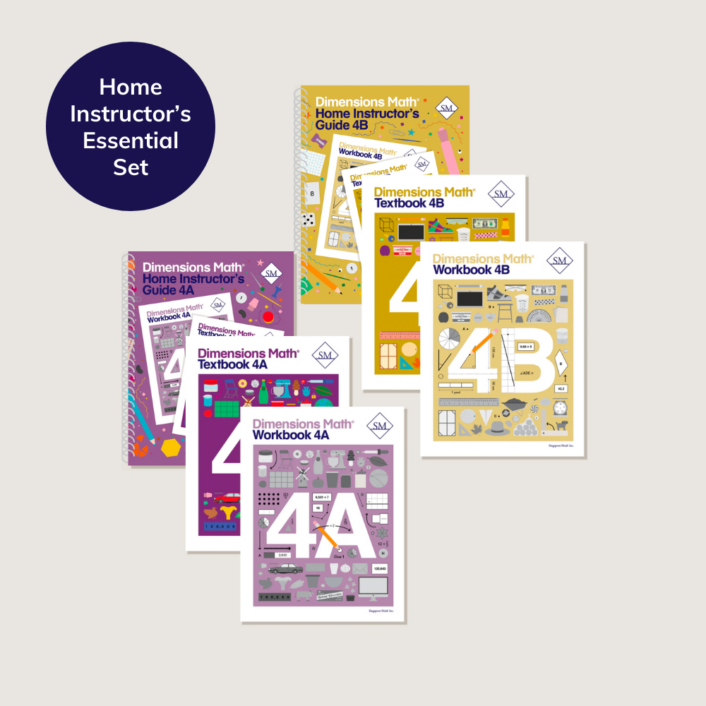 Singapore Math: Dimensions Math Grade 4 Home Instructor's Essential Se ...