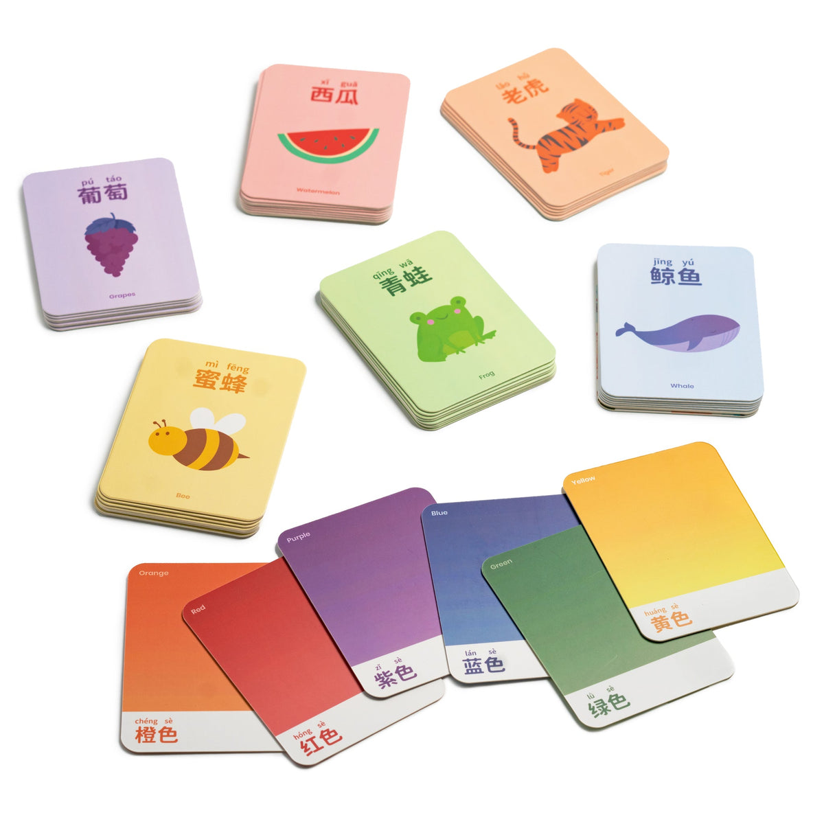 Habbi Habbi "Rainbow" Flashcards (Bilingual Mandarin-English) – Little ...