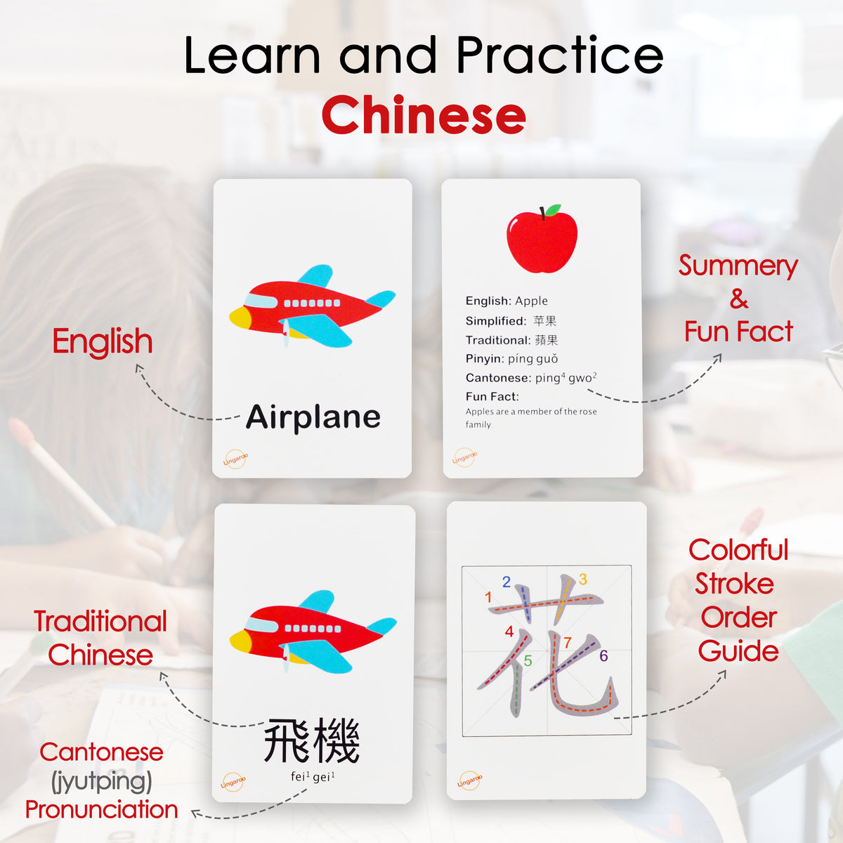 Read and Write Cantonese Traditional Chinese Flash Cards by Lingaroo ...
